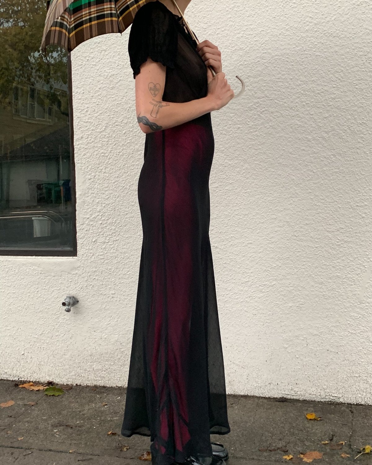 Vintage Banshee Sheer Bias Dress - Black | Garmentory