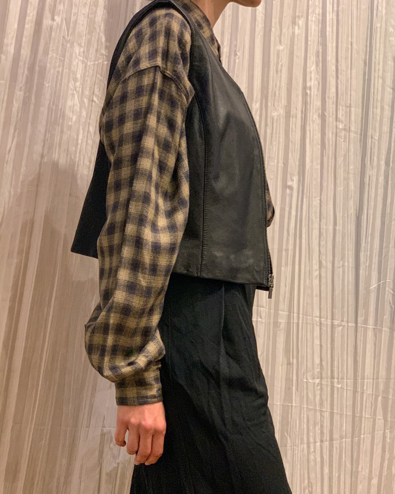 Vintage Banshee Zip Leather Vest | Garmentory