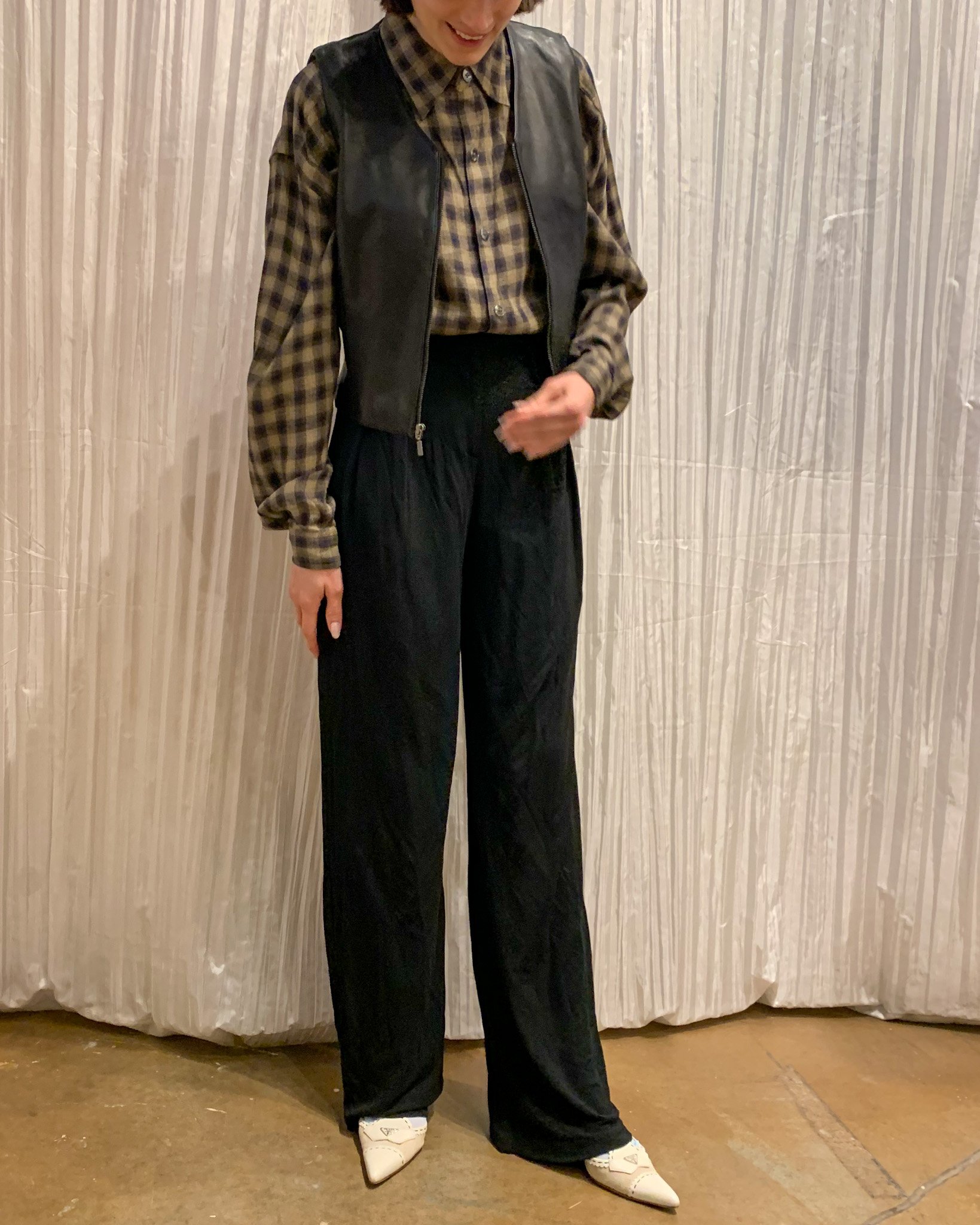 Vintage Banshee Zip Leather Vest | Garmentory