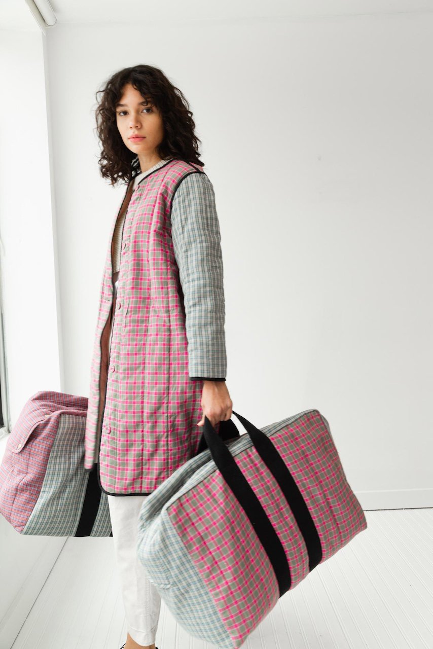 Caron Callahan Bea Coat - Quilted Plaid Combo | Garmentory