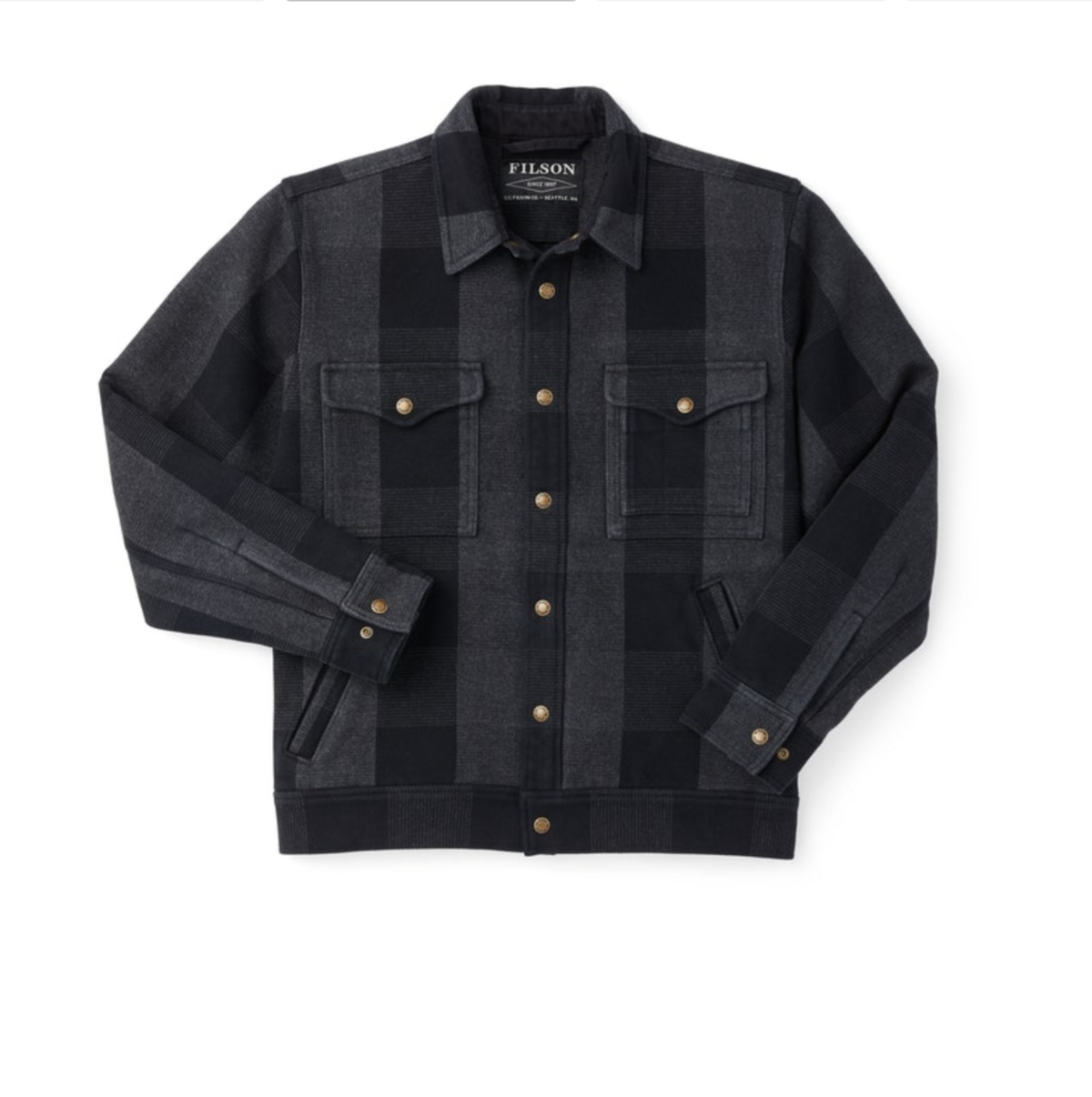 Filson Men's Beartooth Camp Jacket - Black/Gray Heather | Garmentory