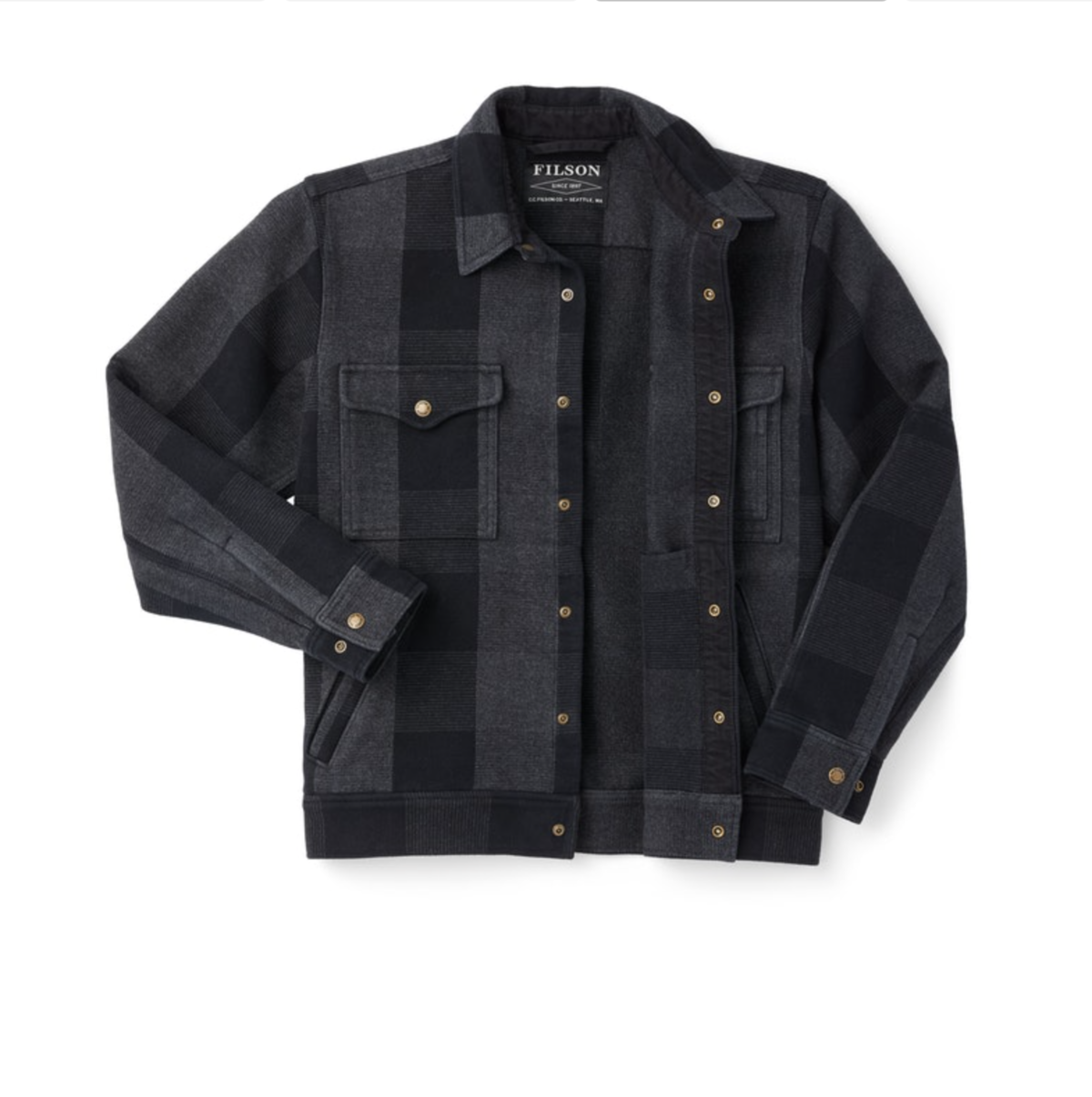 Filson Men's Beartooth Camp Jacket - Black/Gray Heather | Garmentory