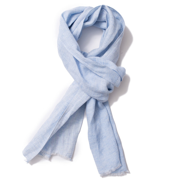 Corridor Linen Scarf - Light Blue | Garmentory