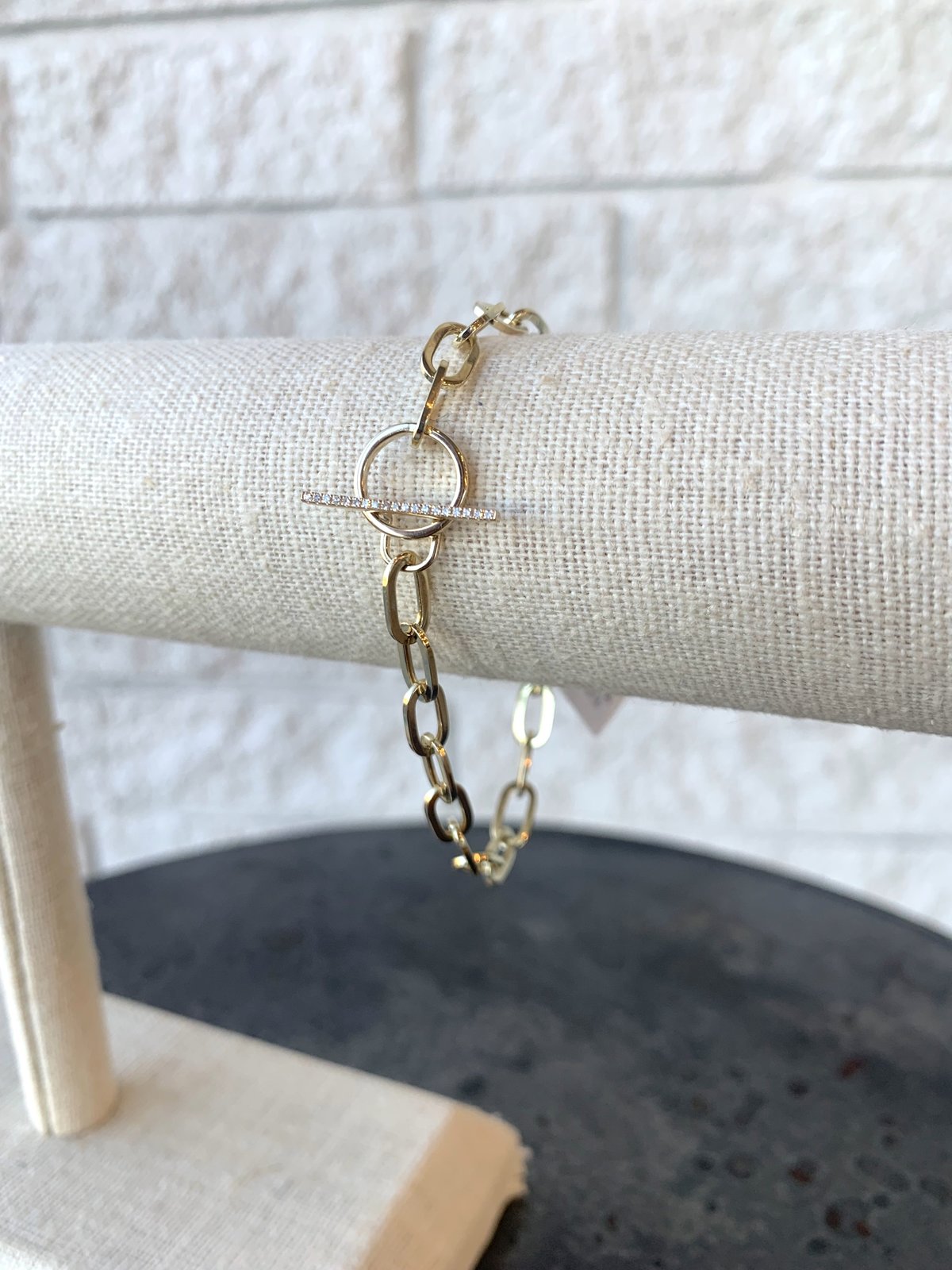 Ef Collection Jumbo Diamond Toggle Bracelet - 14k Yellow Gold | Garmentory