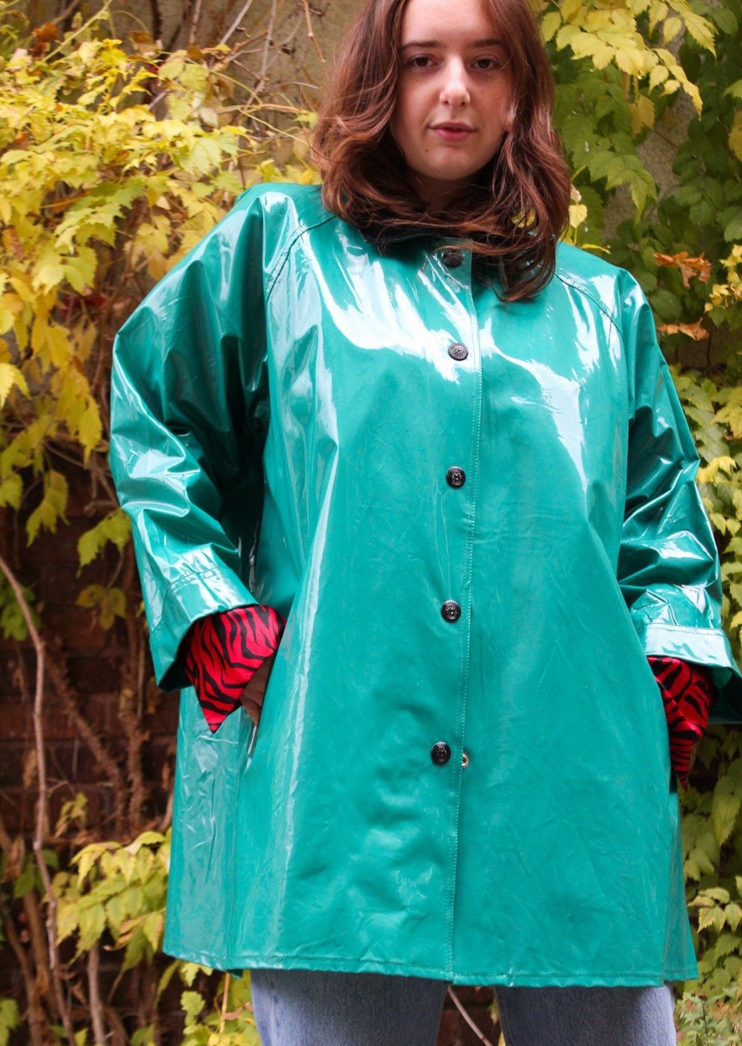 Frances Finds Raincoat - Teal | Garmentory
