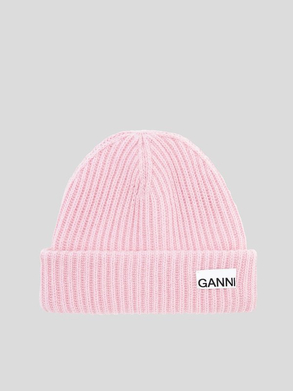 Ganni Beanie - Pink Nectar | Garmentory
