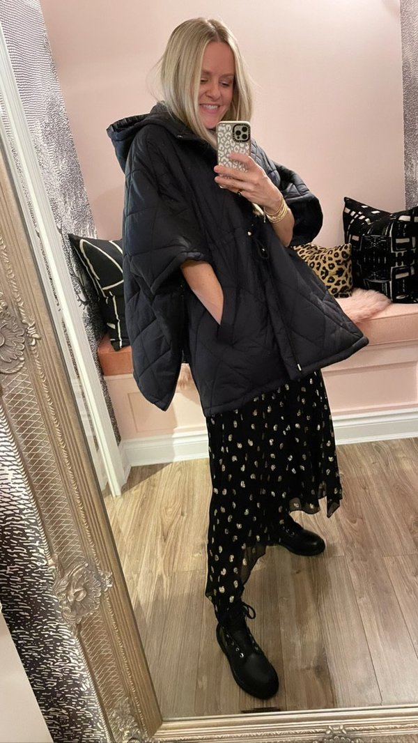 Derek Lam Payton Quilted Poncho | Garmentory