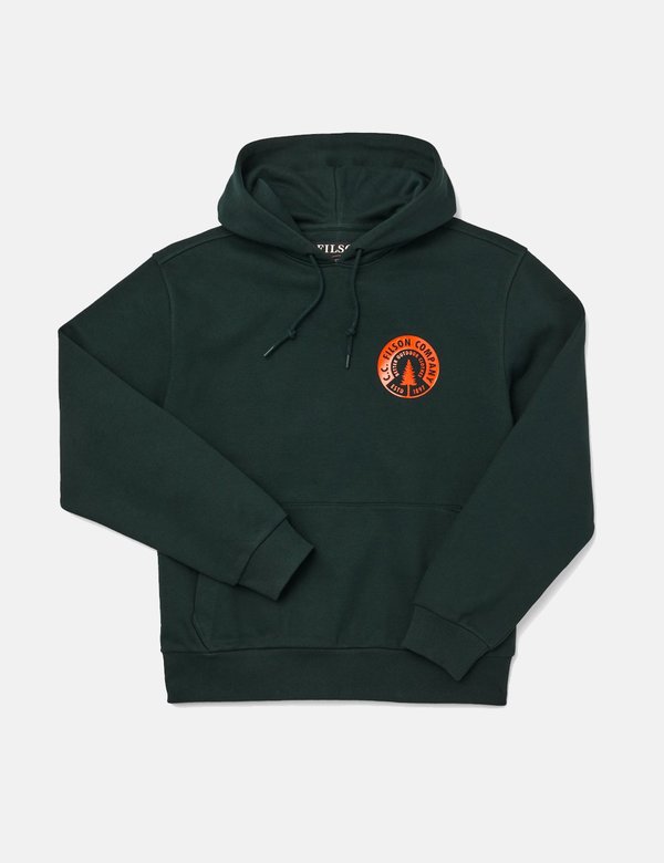 Filson Prospector Graphic Hooded Sweatshirt - Green | Garmentory