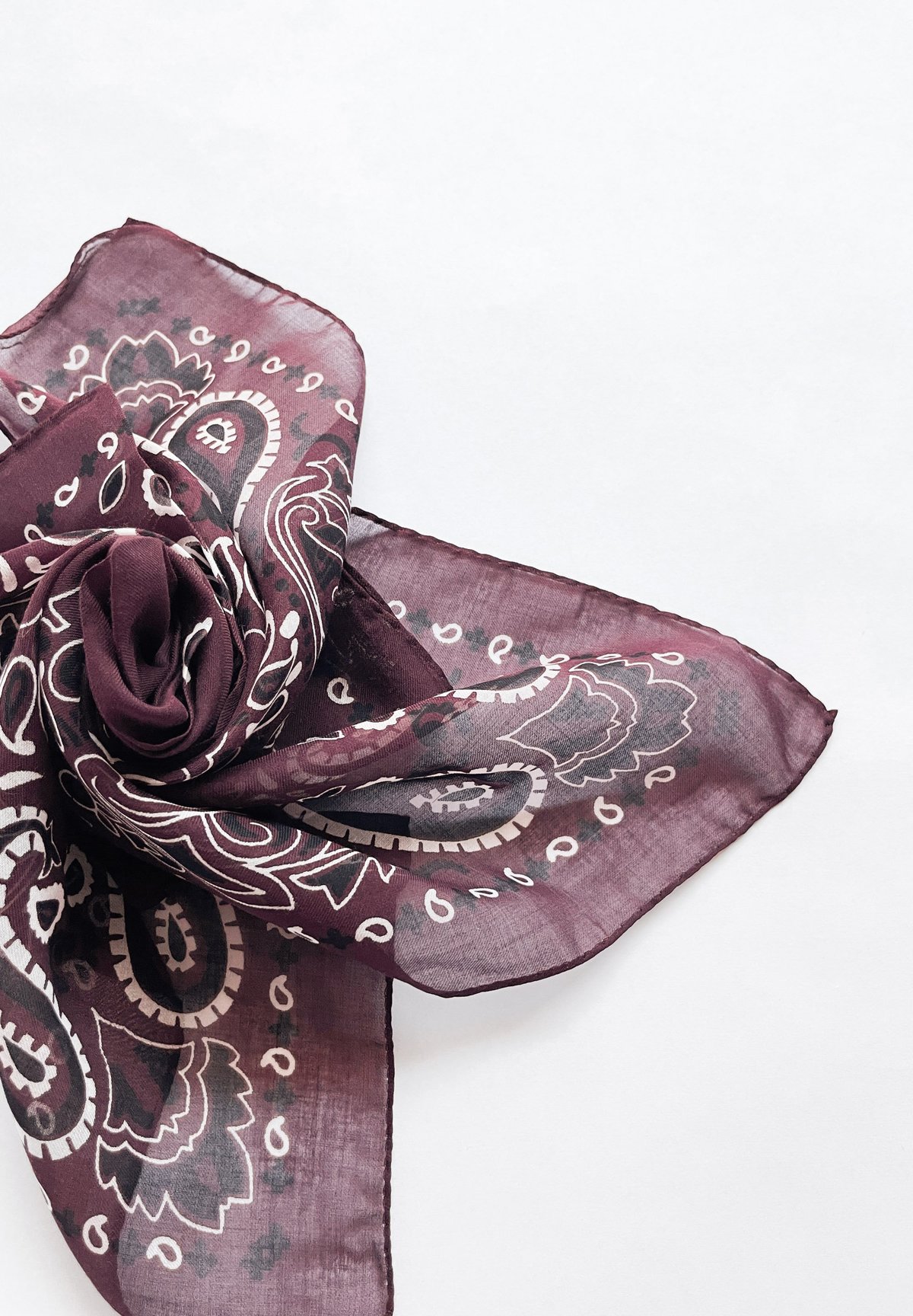 Destin Cot Bandana - Burgundy | Garmentory
