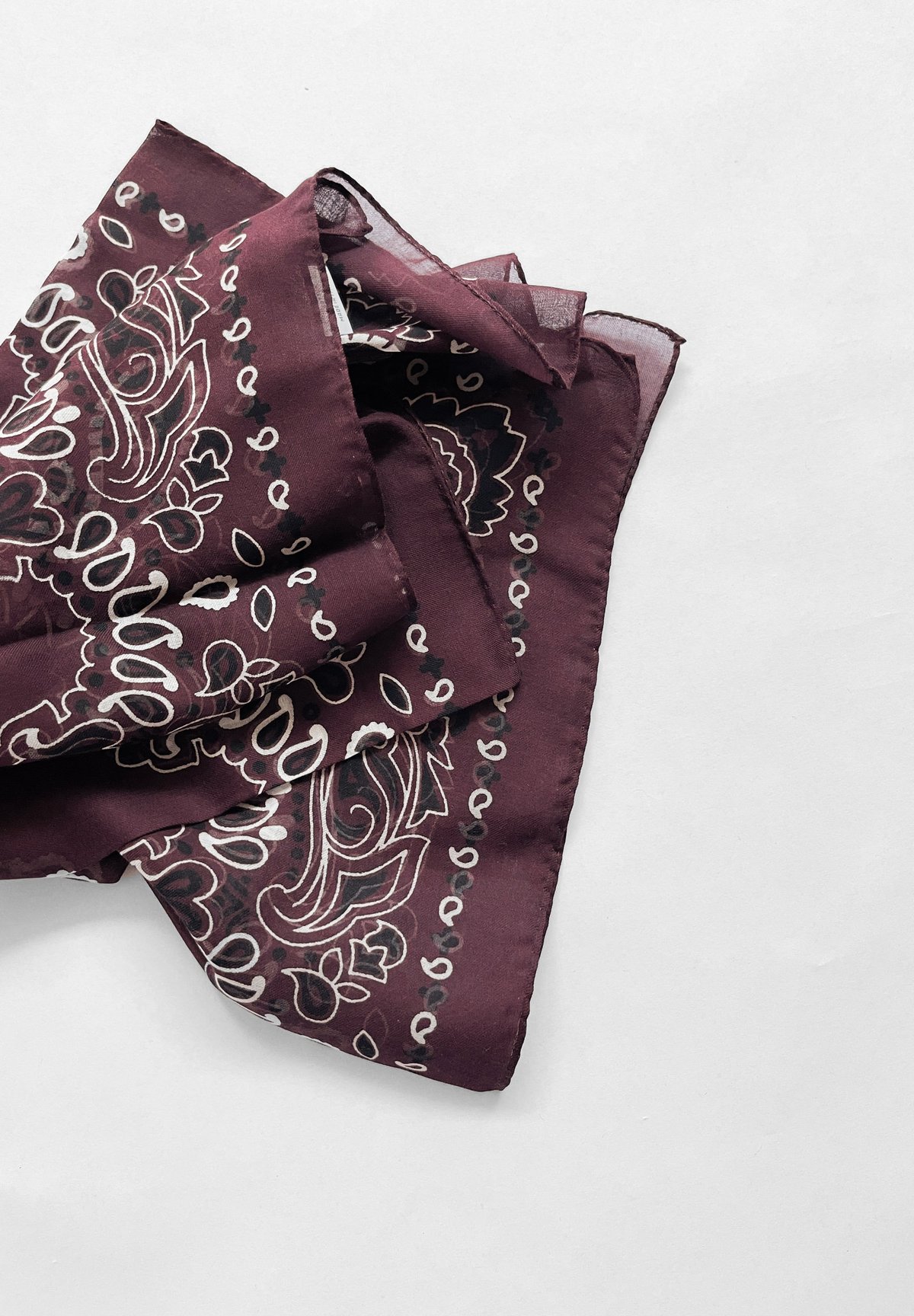 Destin Cot Bandana - Burgundy | Garmentory
