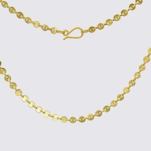 Jane Diaz Tiny Round Disc Chain - Gold | Garmentory