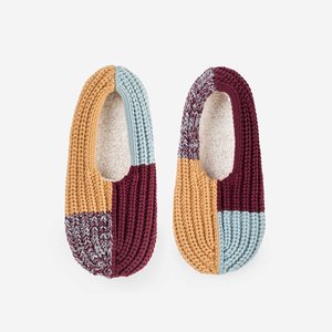 Verloop Quatro Rib Slippers - Stone Blue/Wine | Garmentory