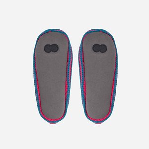 Verloop Quatro Rib Slippers - Stone Blue/Wine | Garmentory