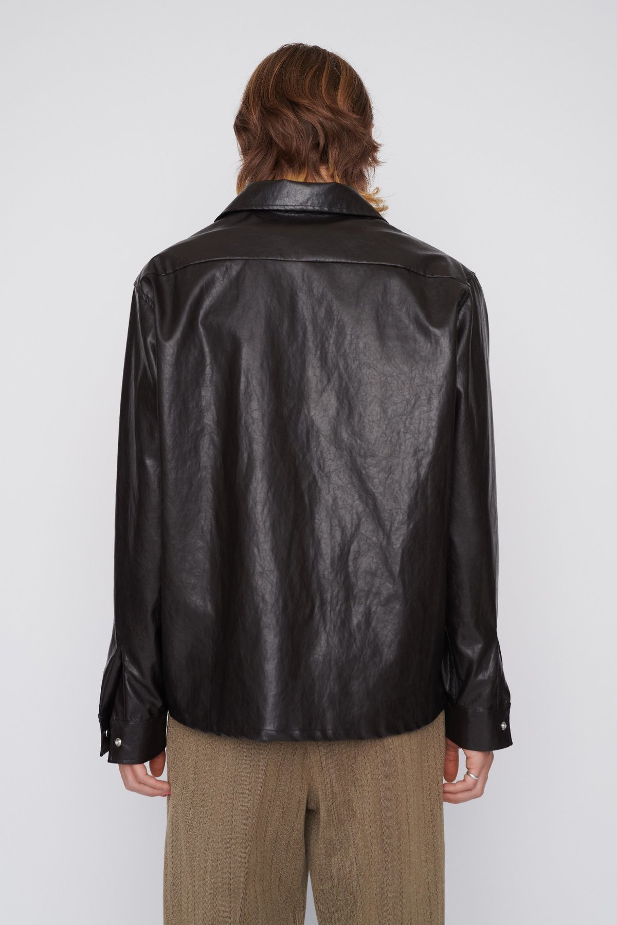Our Legacy Fake Leather 'Venice' Blouson Jacket - Dark Brown | Garmentory