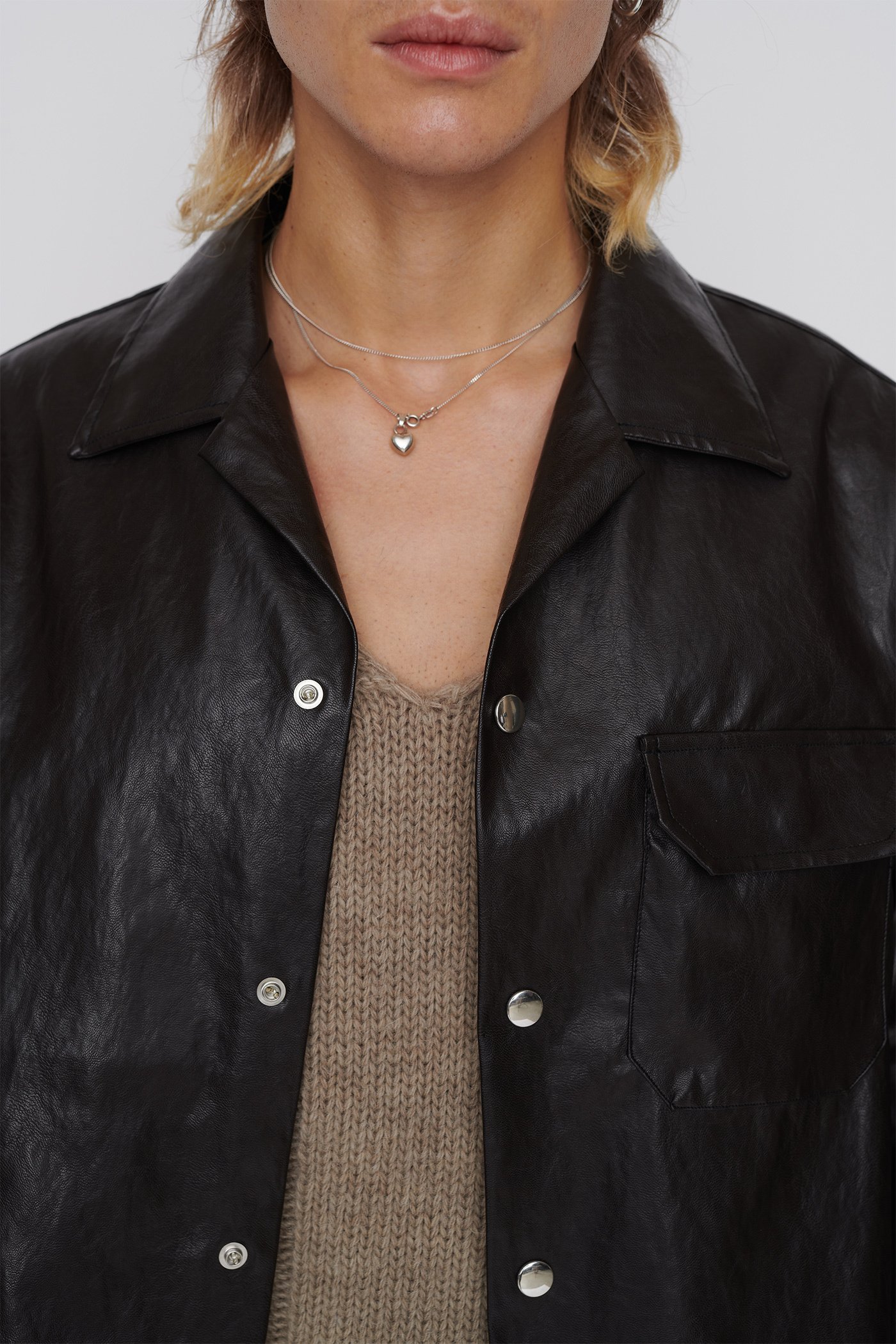 Our Legacy Fake Leather 'Venice' Blouson Jacket - Dark Brown | Garmentory