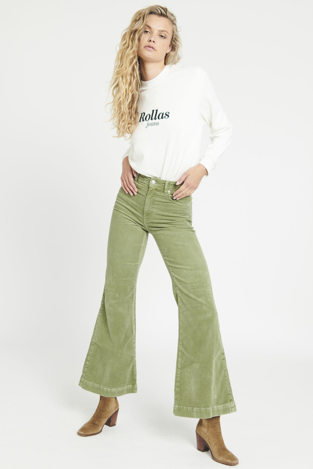 Rolla's Eastcoast Cord Flare - Fern | Garmentory