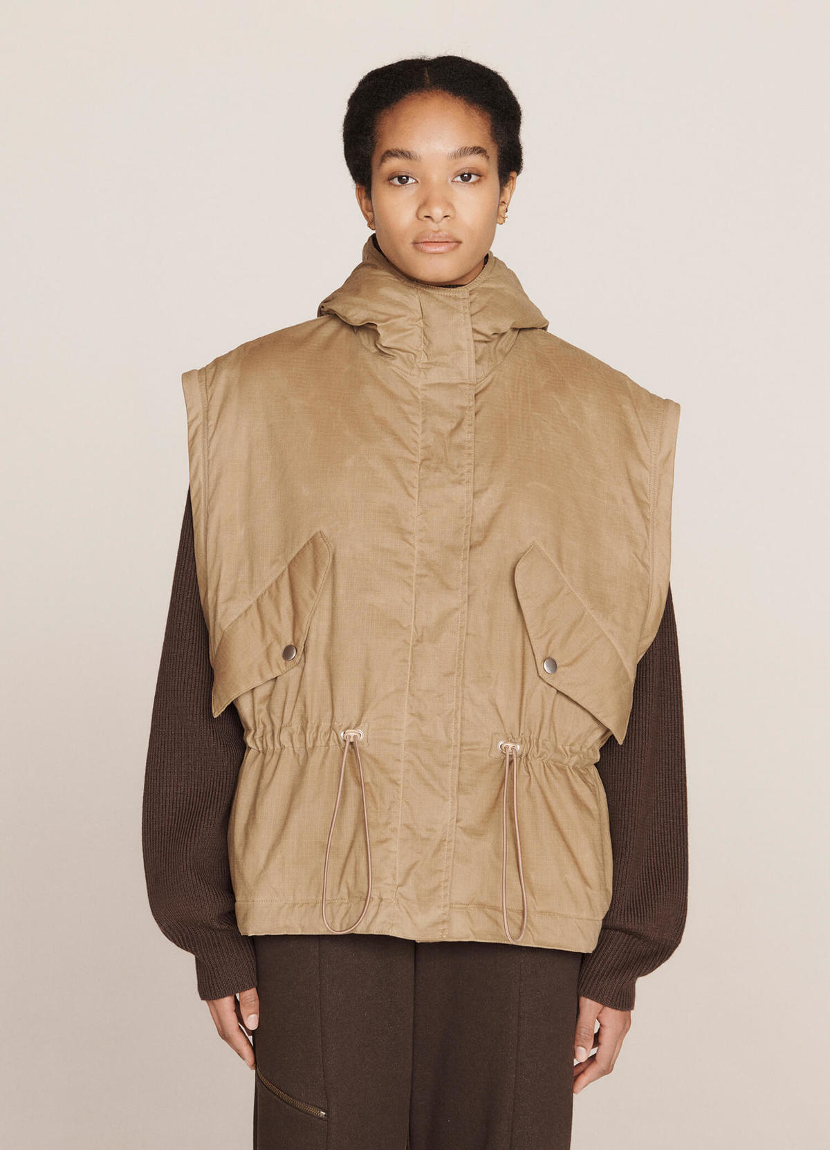 YMC Slope Organic Cotton Ripstop Jacket - Camel | Garmentory