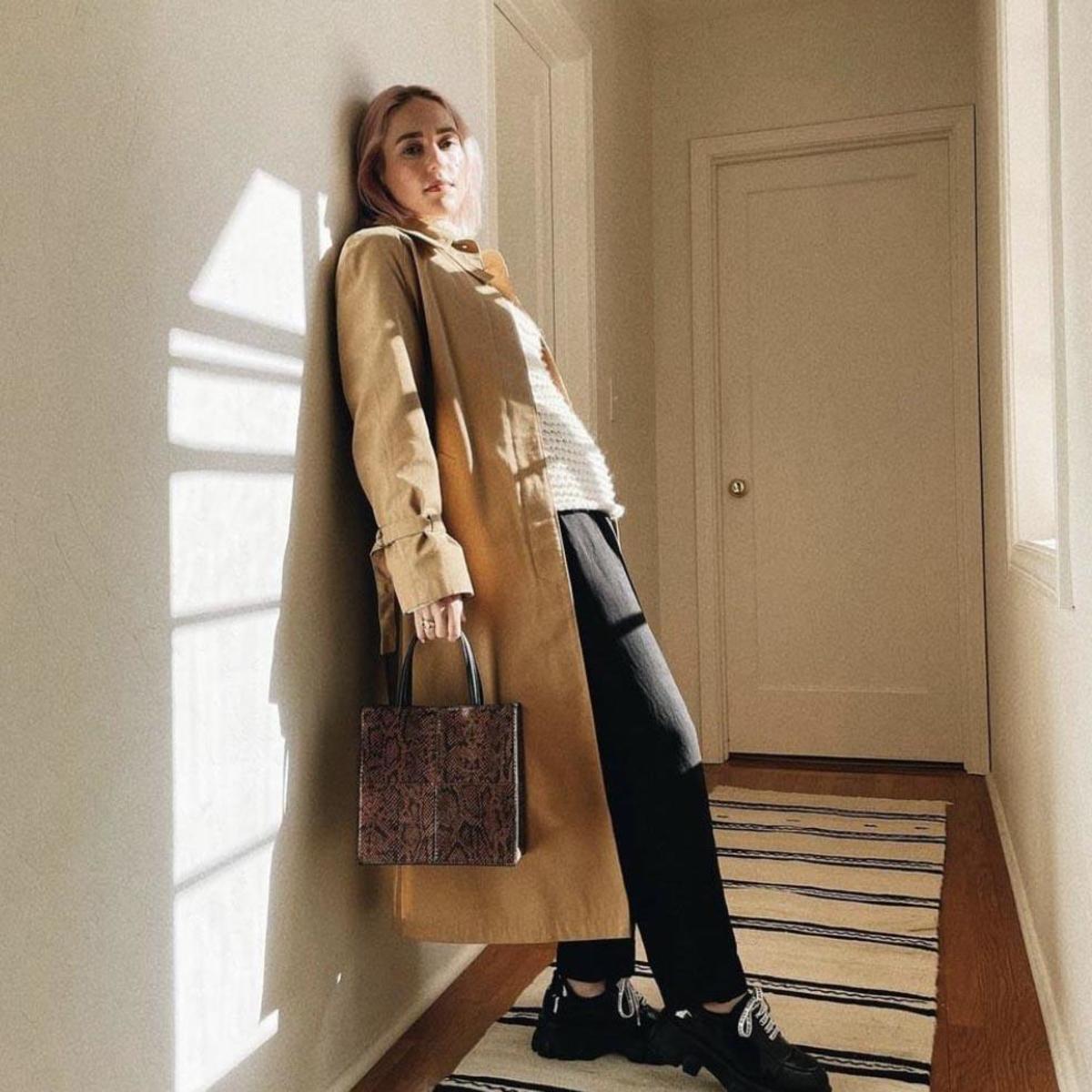 Hyer Goods Mini Paperbag Tote - Printed Amber Python | Garmentory