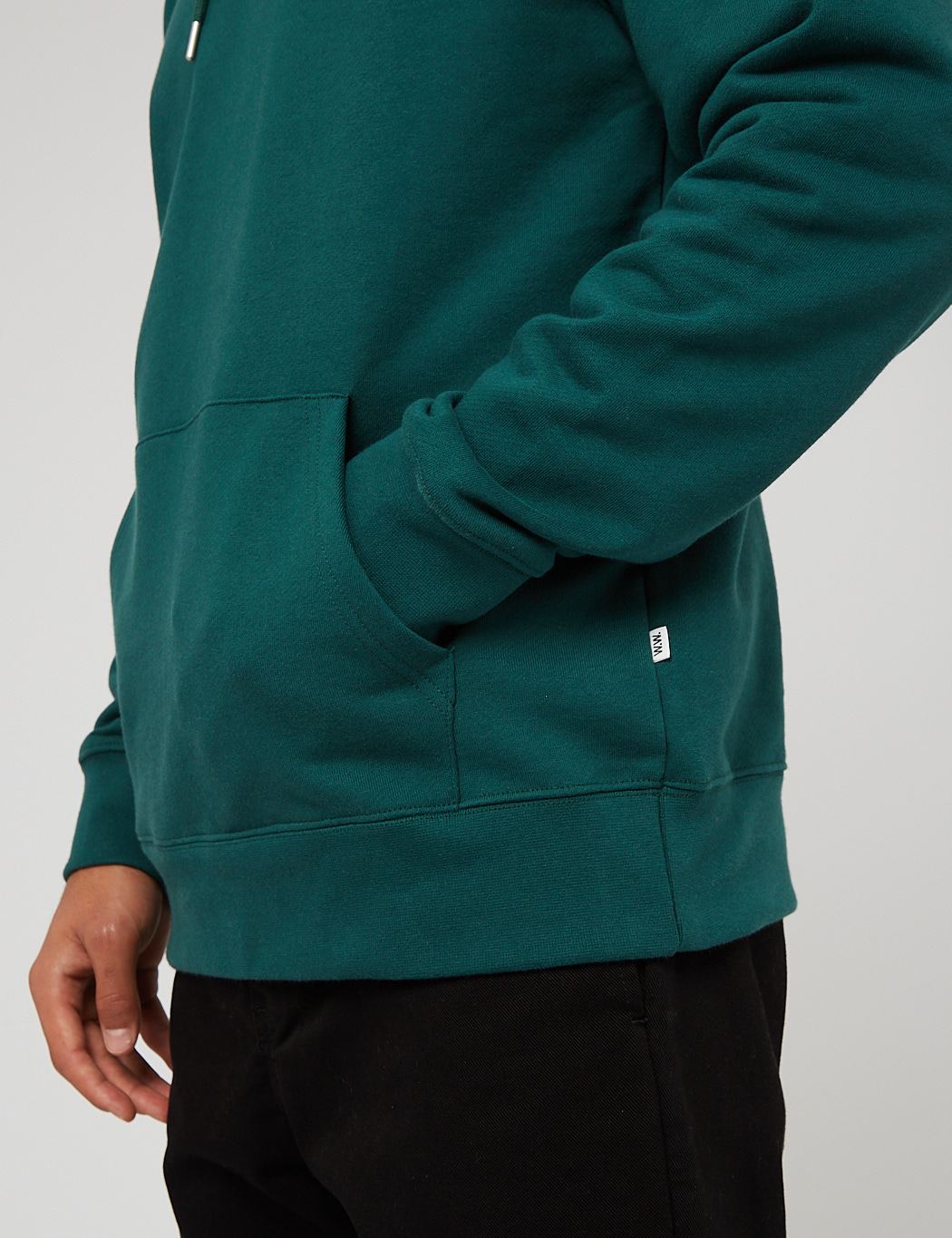 Wood Wood Eddie Classic Hooded Sweatshirt - Dark Emerald Green | Garmentory