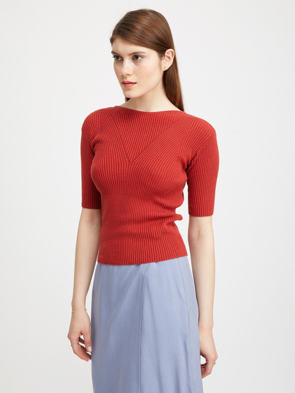 Micaela Greg V-Rib Top | Garmentory
