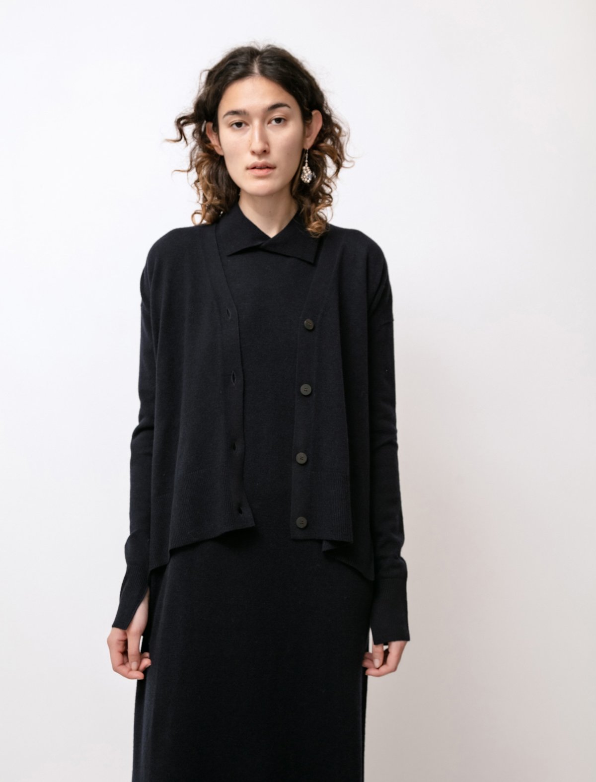 Studio Nicholson Eli Cardigan - Dark Navy | Garmentory