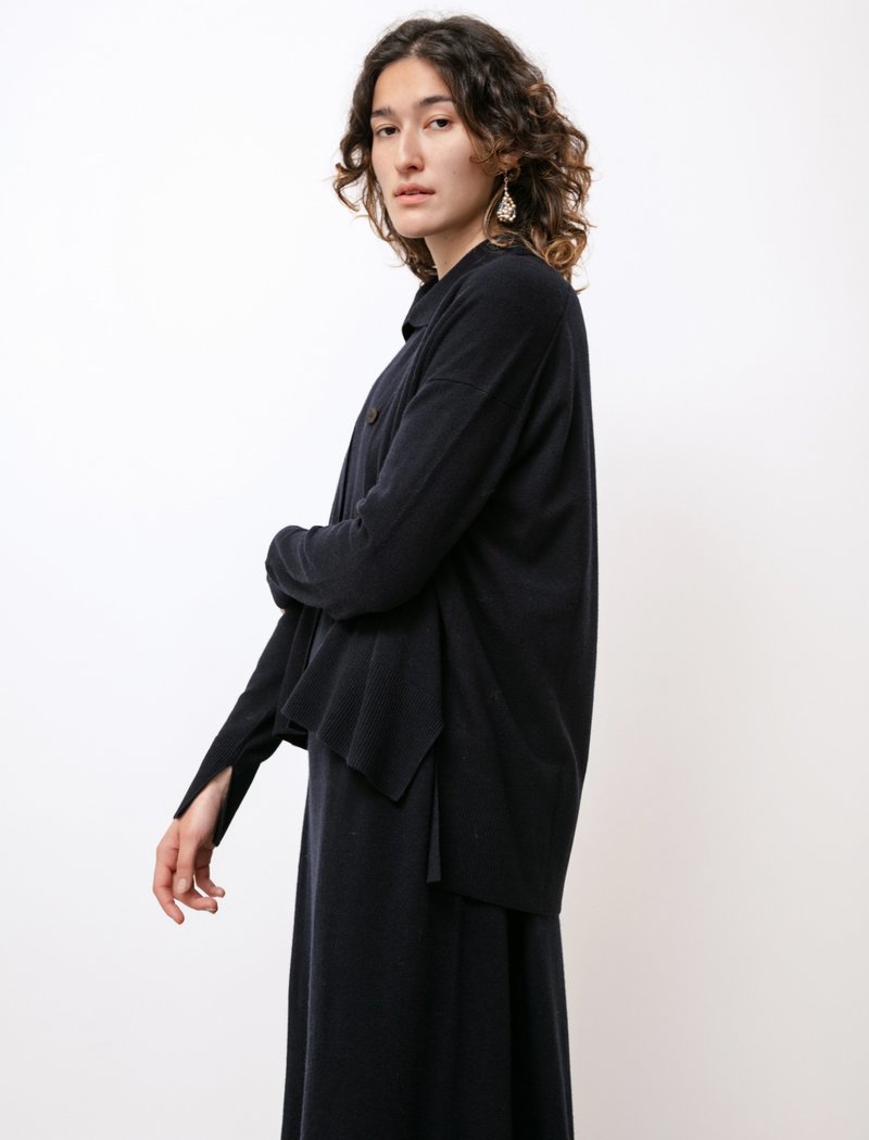 Studio Nicholson Eli Cardigan - Dark Navy | Garmentory