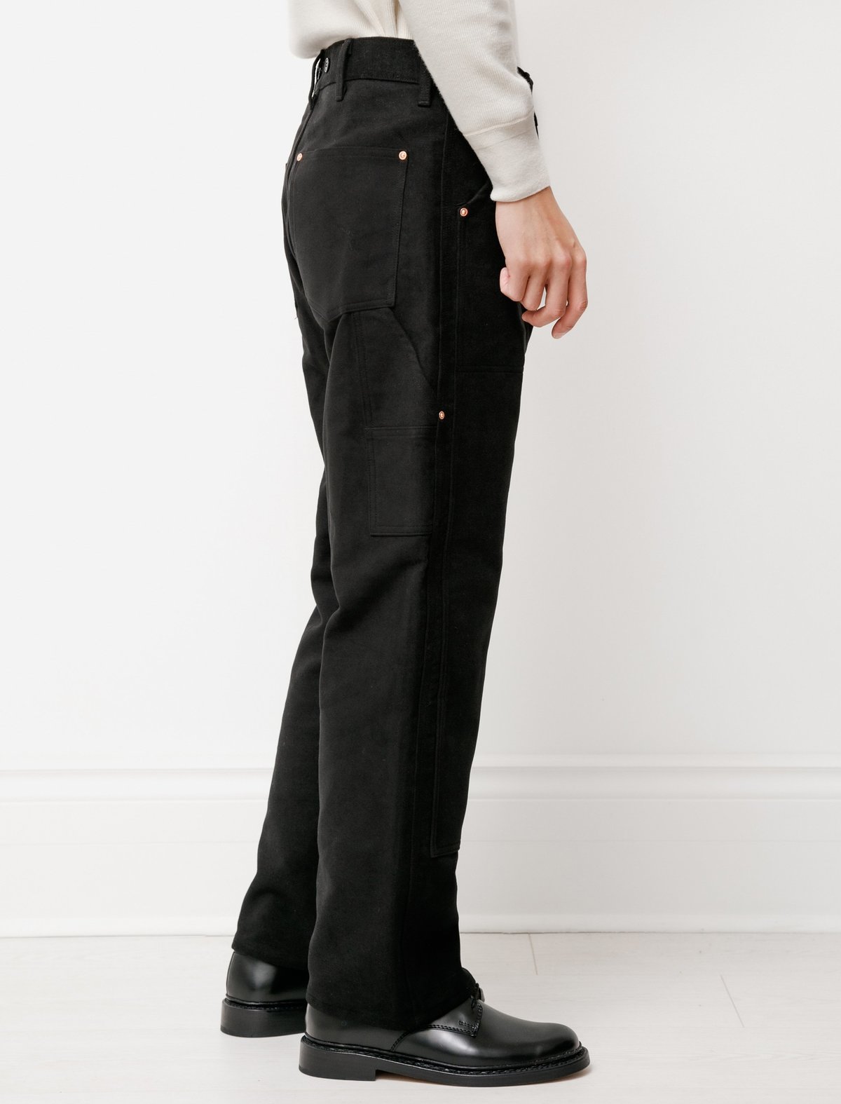 Comoli Moleskin Painter Pant - Black | Garmentory