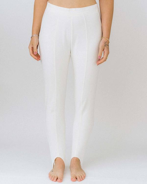 Vintage Stretch Stirrup Pant - White | Garmentory