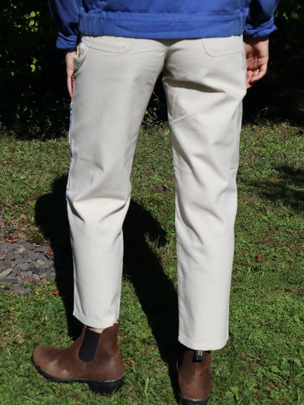 Marvin Ruby Quilted Park Checker Pant - Natural | Garmentory