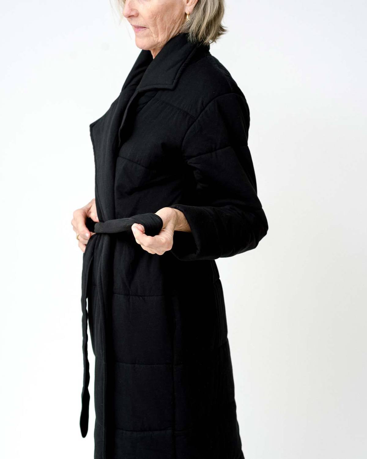 Skin Worldwide Sonya Quilted Robe - Black | Garmentory