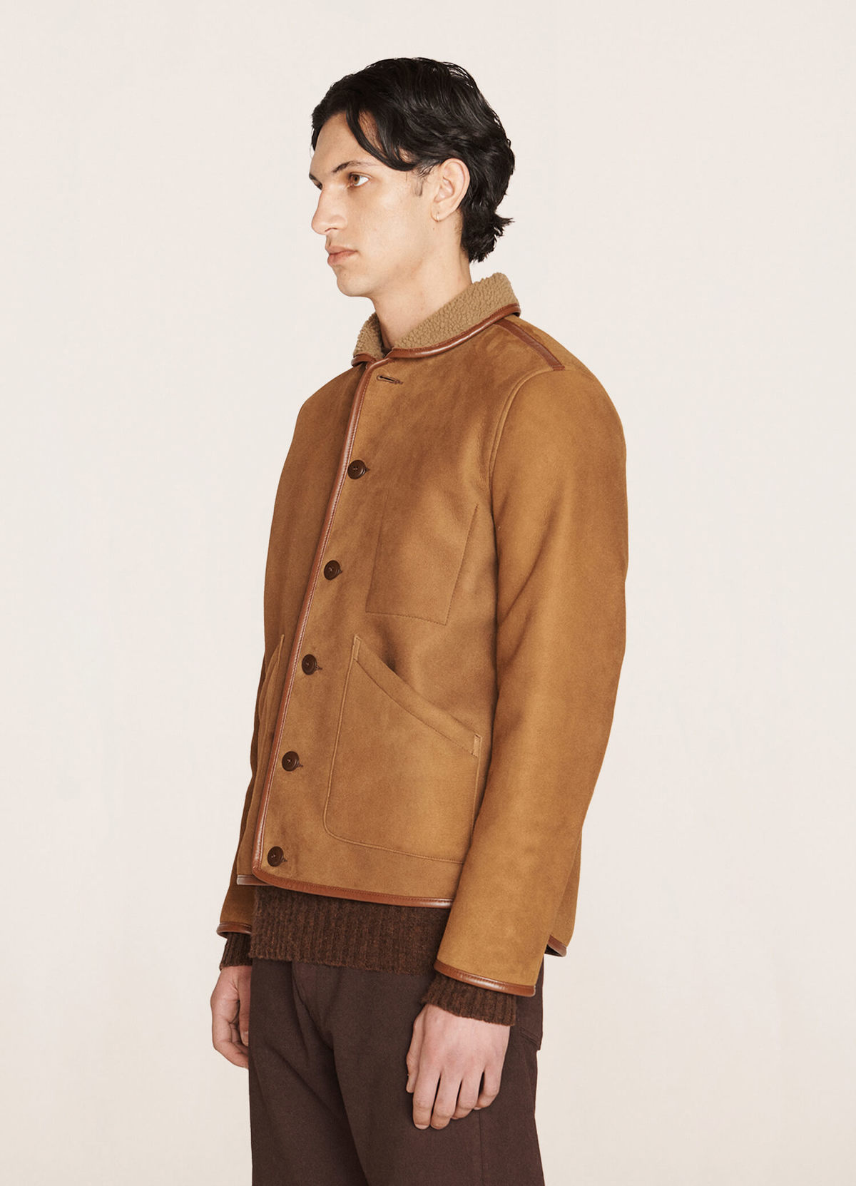 YMC Brainticket Shearling Jacket - Tan | Garmentory