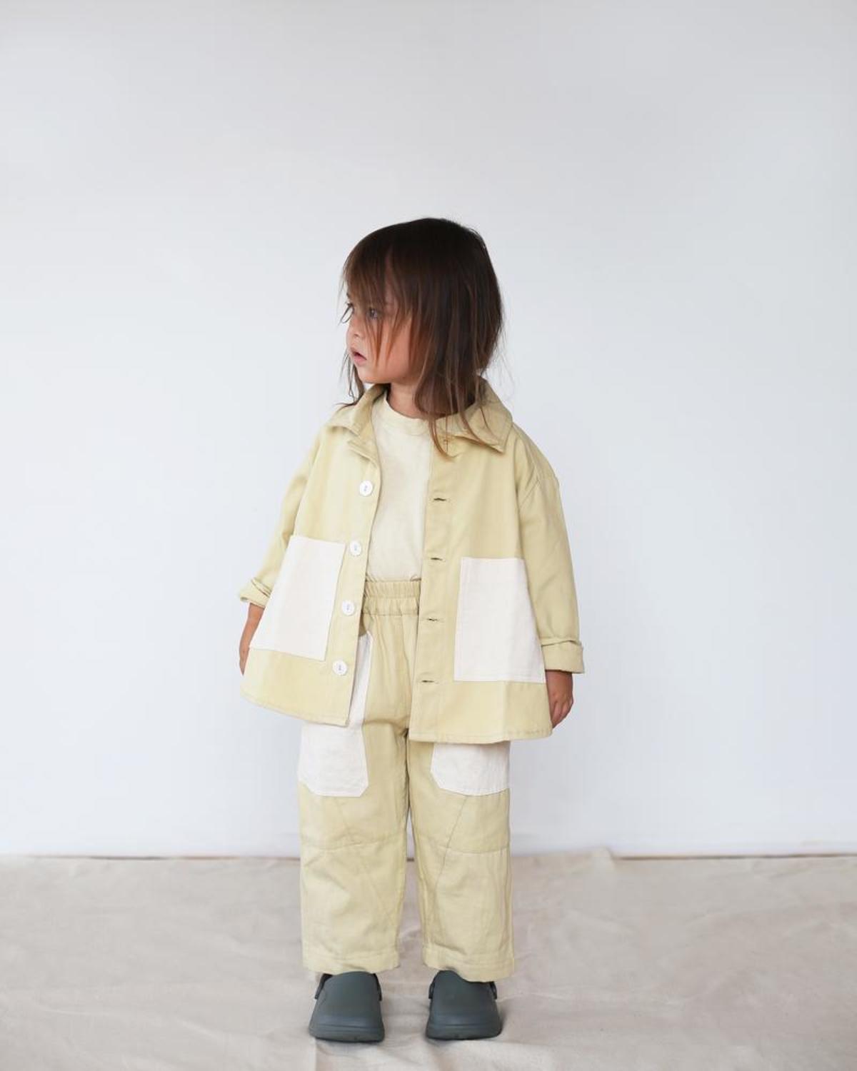 Kid's Summer & Storm Work Pocket Jacket - Soft Yellow/Natural | Garmentory