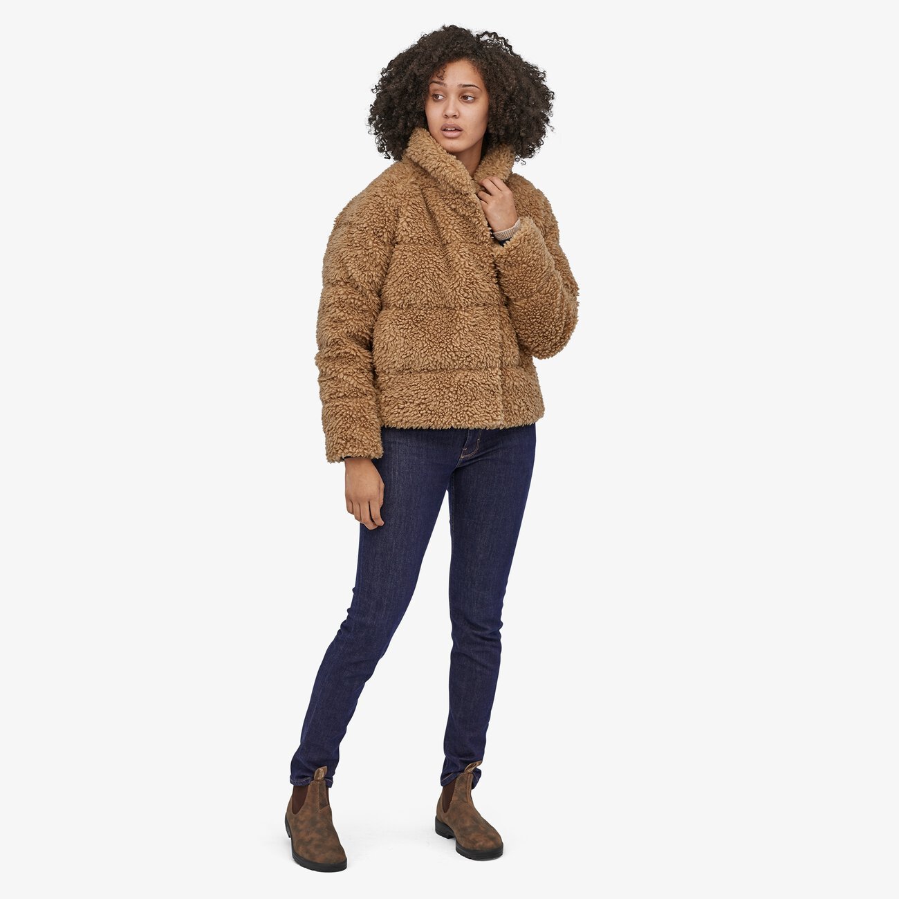 Women S Recycled High Pile Fleece Down Jacket