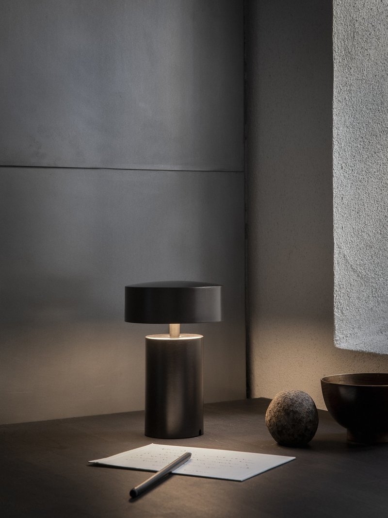 Menu Column LED Table Lamp - Bronze | Garmentory