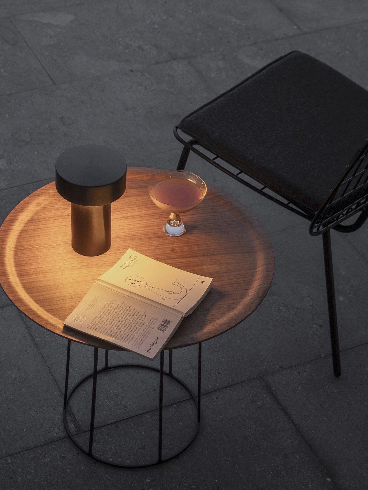 Menu Column LED Table Lamp - Bronze | Garmentory