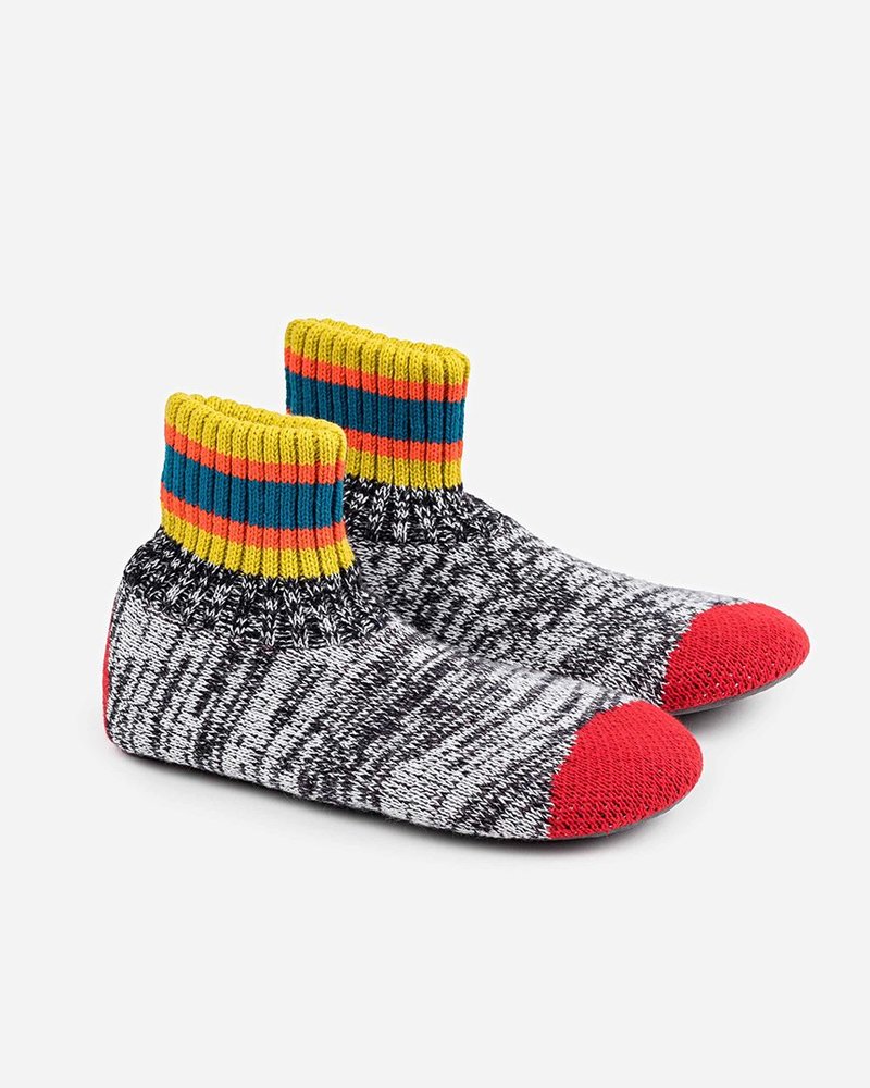 UNISEX VERLOOP Varsity Sock Slipper - B&W Marl | Garmentory