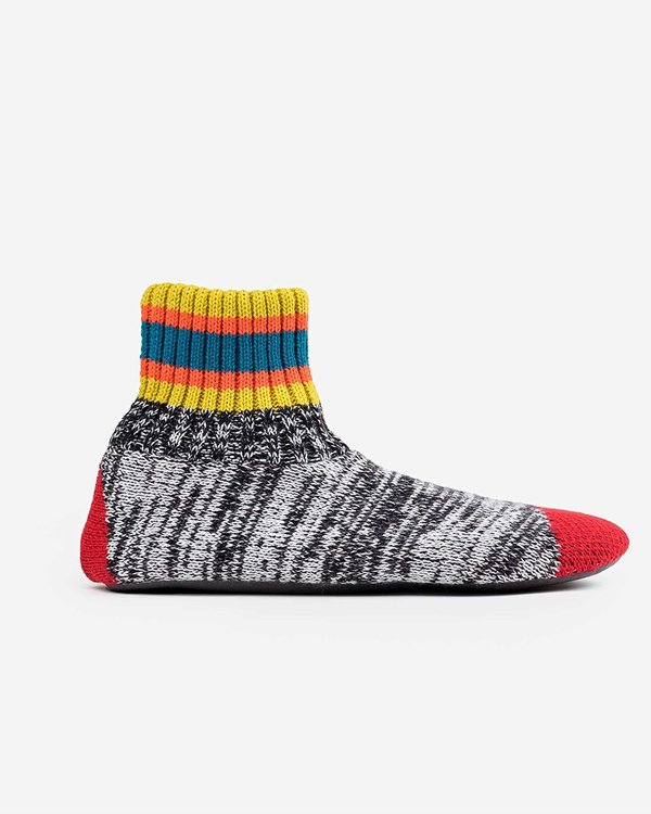UNISEX VERLOOP Varsity Sock Slipper - B&W Marl | Garmentory