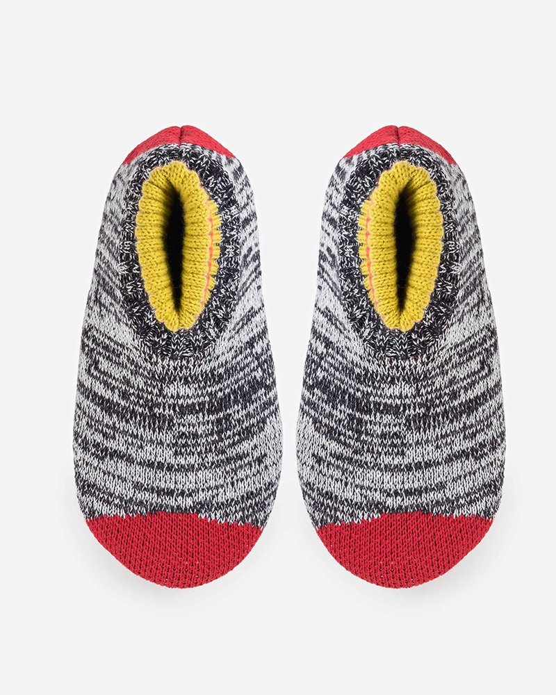 UNISEX VERLOOP Varsity Sock Slipper - B&W Marl | Garmentory