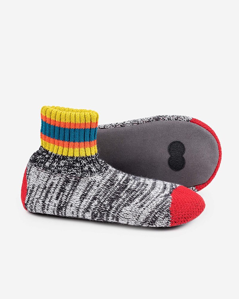 UNISEX VERLOOP Varsity Sock Slipper - B&W Marl | Garmentory