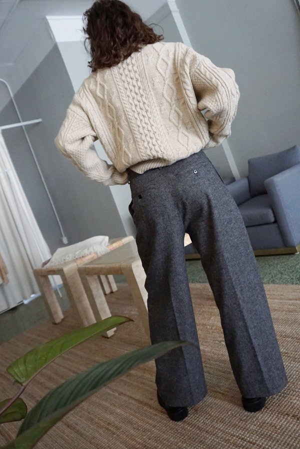 Hope Knox Trousers - Grey Herringbone | Garmentory