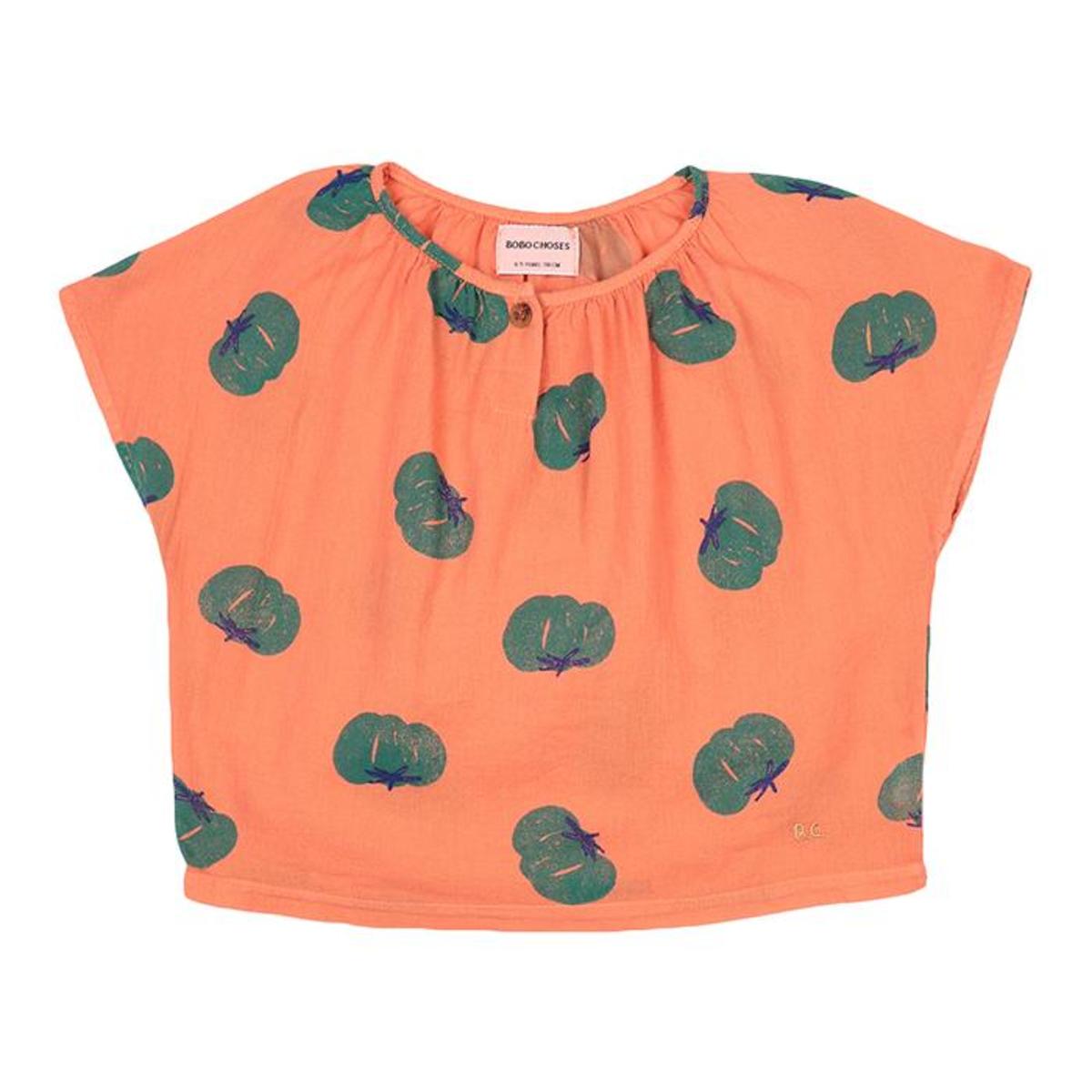 Kids Bobo Choses All Over Tomato Print Blouse - Orange | Garmentory