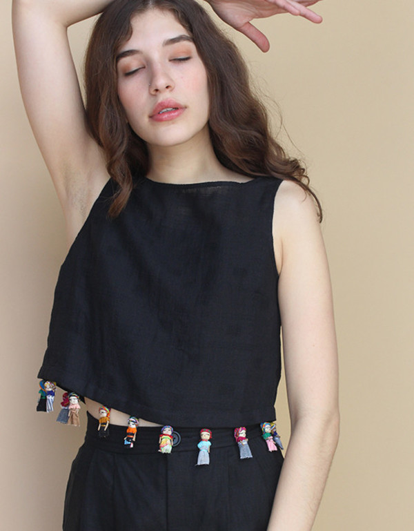 Rachel Antonoff Kishi Worry Doll Crop Top | Garmentory
