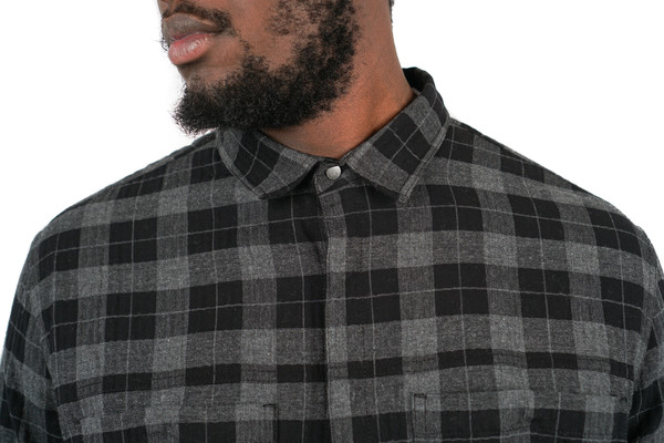 Stampd Light Plaid Flannel "Black/Grey" | Garmentory