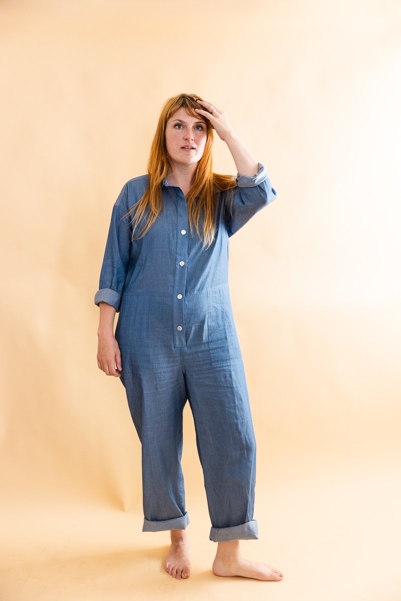 Altar Houseline Cassie Coverall - Denim Chambray | Garmentory