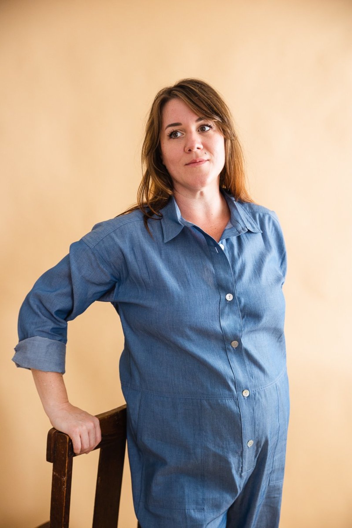 Altar Houseline Cassie Coverall - Denim Chambray | Garmentory