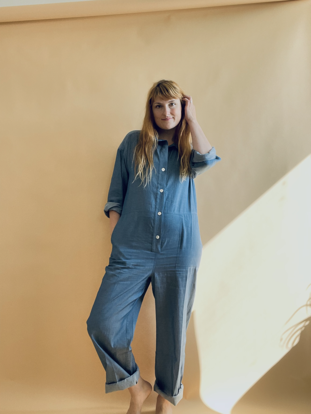 Altar Houseline Cassie Coverall - Denim Chambray | Garmentory
