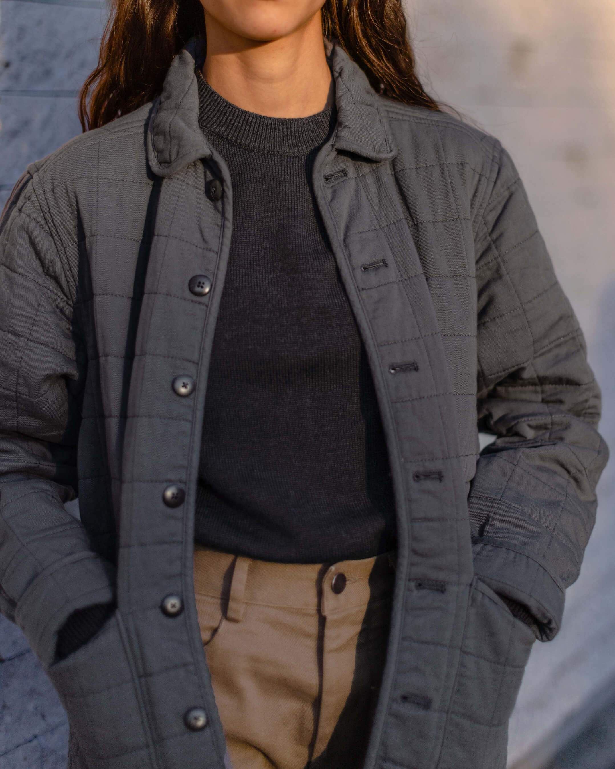 Quilted Kite Jacket Ink- Navy Blue | Garmentory