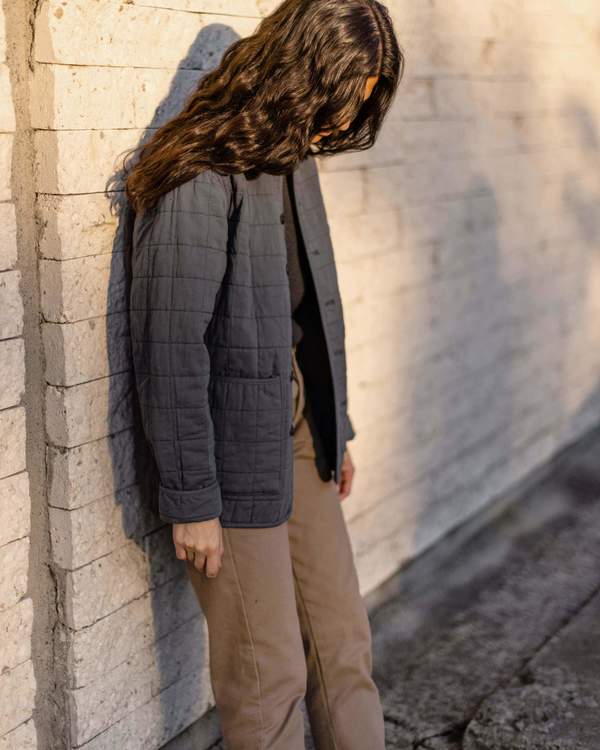 Quilted Kite Jacket Ink- Navy Blue | Garmentory