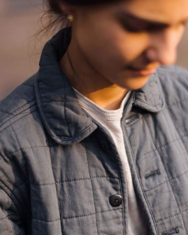 Quilted Kite Jacket Ink- Navy Blue | Garmentory