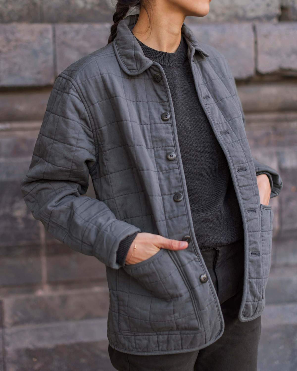 Quilted Kite Jacket Ink- Navy Blue | Garmentory